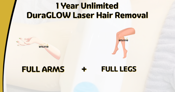 Full Arms + Full Legs 1 Year DuraGLOW™ Laser Hair Removal