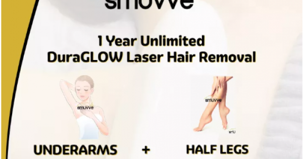 Underarm + Half Legs(Below Knees) 1 Year Unlimited DuraGLOW™ Laser Hair ...